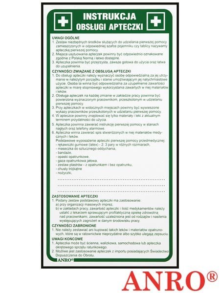 ZNAK BEZPIECZEŃSTWA ANRO - e-BHPsklep.pl